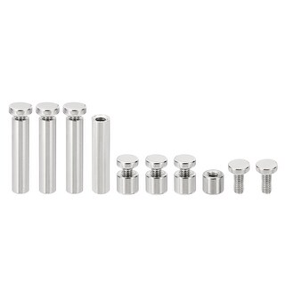 Sign Standoff Screws, 4 Set Stainless Steel Wall Standoff - Silver ...