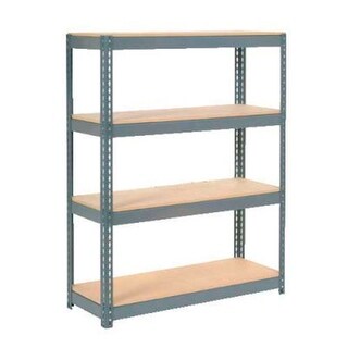 Boltless Extra Heavy Duty Shelving 48"W x 24"D x 72"H, 4 Shelves, Wood ...