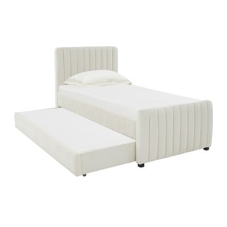 Angela Velvet Trundle Bed in Twin - Bed Bath & Beyond - 36037285