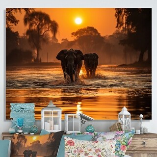 Designart "Glorious Elephant In The WildWildlife Photography" Animals ...