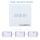 Floureon 3 Gang 1 Way Wireless RF Remote Control Light Switch 433.92MHz ...
