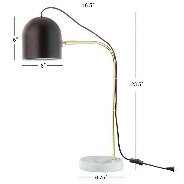 SAFAVIEH Lighting 24-inch Drina Gold/ Black Task LED Table Lamp. - 16 ...