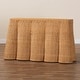 Palm Scallop Natural Rattan Console Table – Handwoven Wicker Accent ...