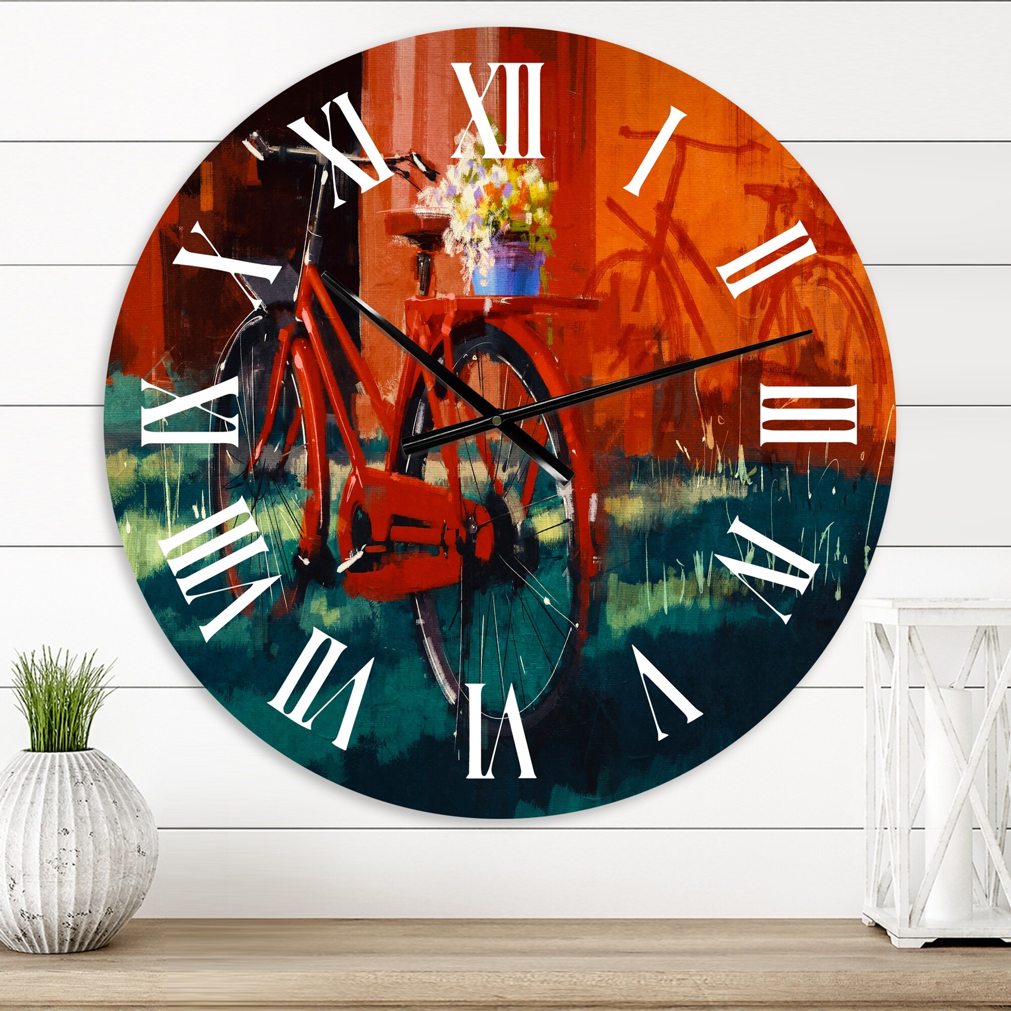 bicycle wheel wall clock