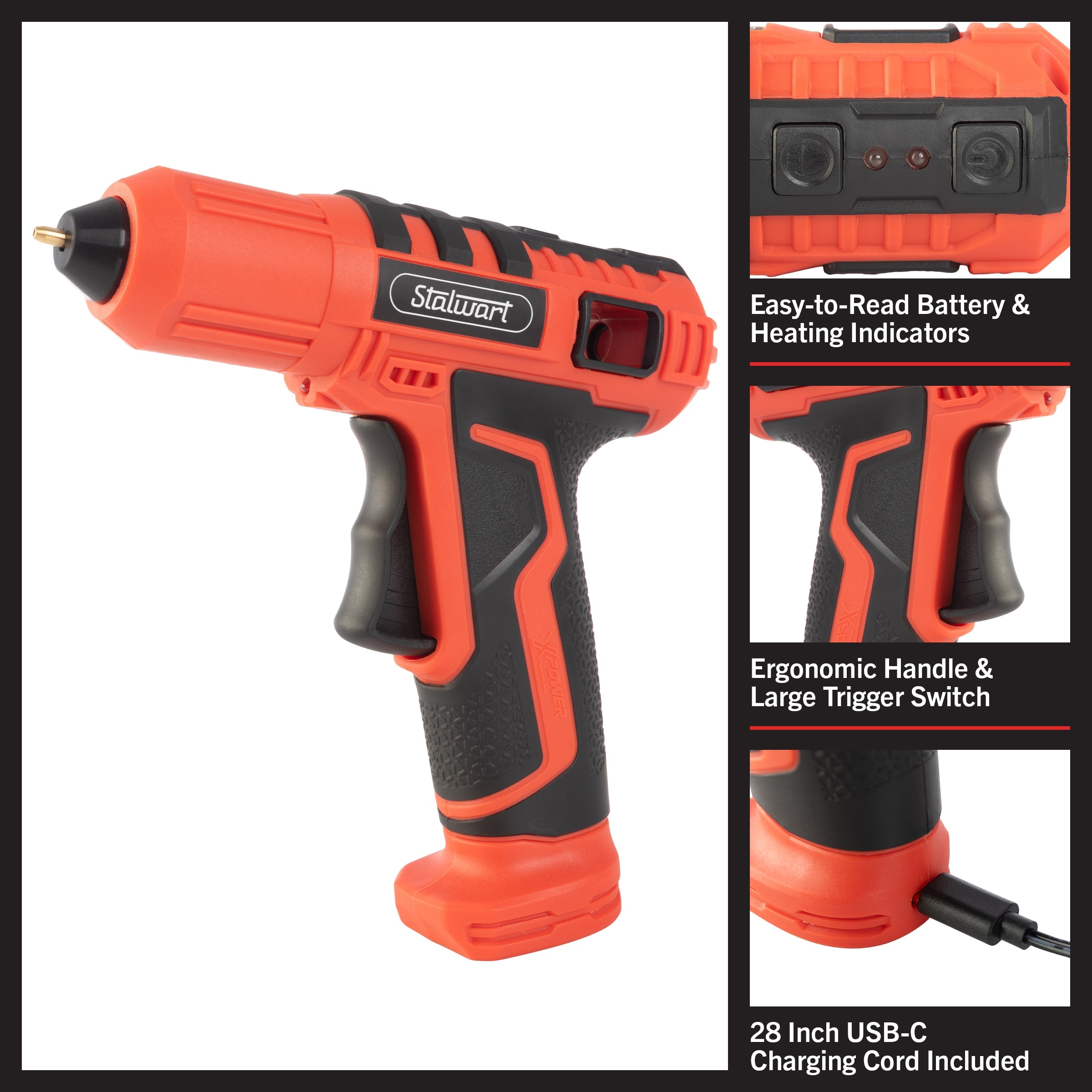 Stalwart Cordless Glue Gun Kit