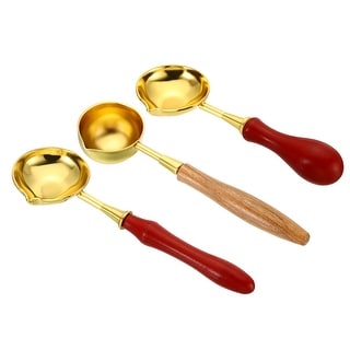 4" Wax Seal Spoon Wax Melting Spoon Vintage Wooden Handle Red, Wooden ...