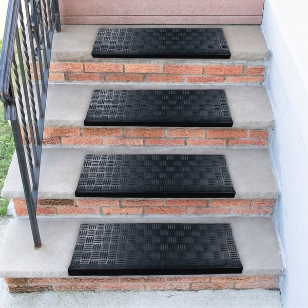 Ottomanson Iron Cutout or Nosed Rubber Stair Treads - 5PC (10" x 30 ...