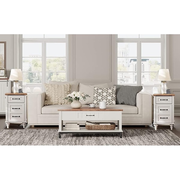 Furniture of America Harrington Farmhouse 48-inch 1-Shelf Coffee Table ...