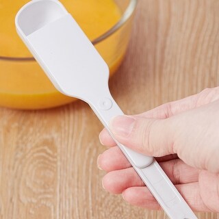 Practical Slide Up Lid Measuring Spoon Clear Scale Precise Plastic ...