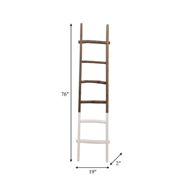 Sagebrook Home Rustic 6ft Tall Blanket Ladder, Decorative Freestanding ...