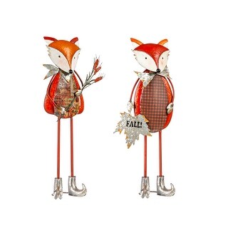 Fall Fox Metal Statuary, Set of 2 - Bed Bath & Beyond - 41212937