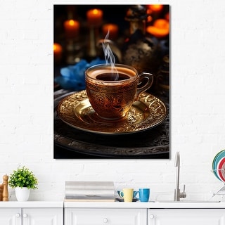 Designart "Turkish Coffee Twilight III" Coffee Wall Art - Bed Bath ...