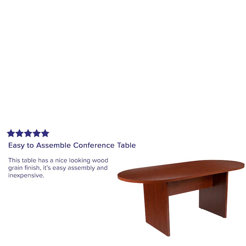 6 Foot (72 inch) Classic Oval Conference Table - Meeting Table ...