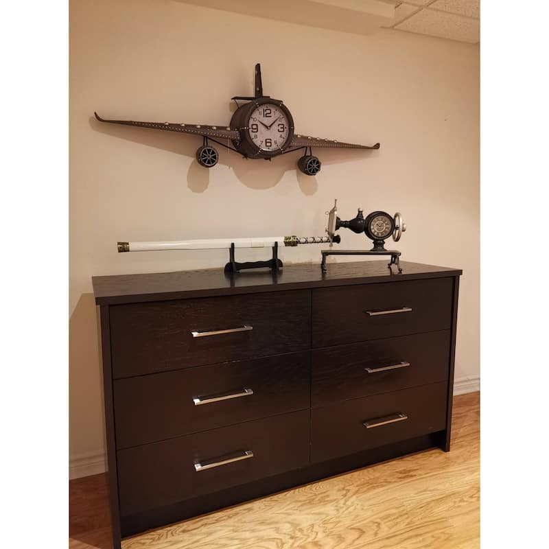 Metal Medium Rust Vintage Fighter Jet Wall Clock with White clock face ...