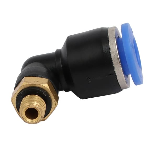 6mm x M5 Pneumatic Air Connectors Elbow Tube Quick Fixing Fittings 2pcs ...
