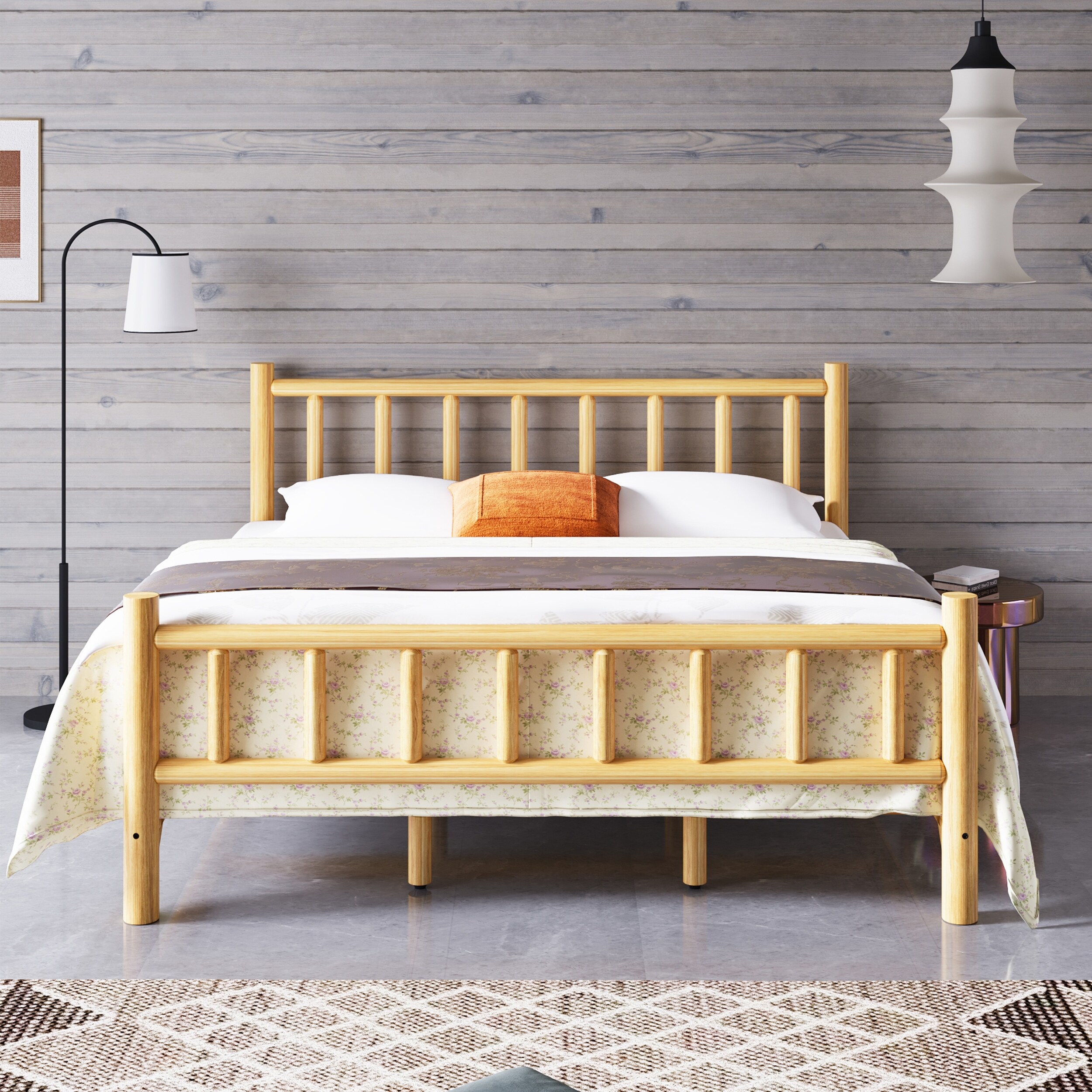 Pine wood bed frame store