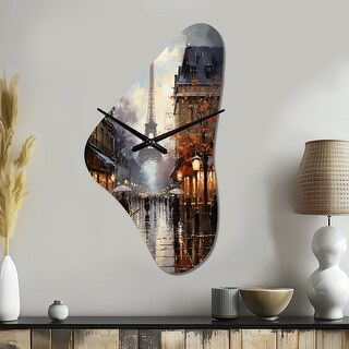 Designart - Eiffel Paris In 19 Century - Paris Large Wall Clocks ...