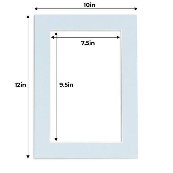10x12 Mat for 8x10 Photo - Baby Blue Matboard for Frames Measuring 10 x ...