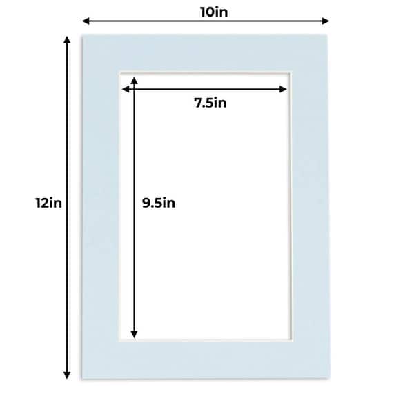 8x10 Mat for 10x12 Frame - Precut Mat Board Acid-Free Baby Blue 8x10 ...