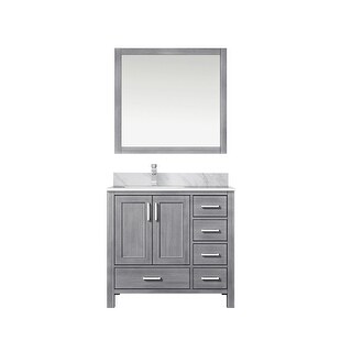 Jacques Left Offset Bath Vanity, Carrara Marble Top, Faucet Set and ...