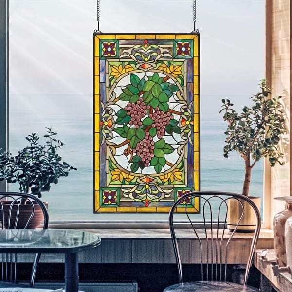 Design Toscano Fruit of the Vine Stained Glass Window - Bed Bath ...