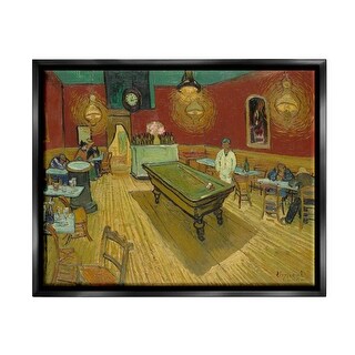 Stupell The Night Café Van Gogh Scene Painting Floater Canvas Wall Art ...