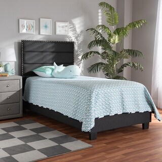 Romy Vintage French Inspired Ash Wanut Finished Queen Size Wood Bed ...