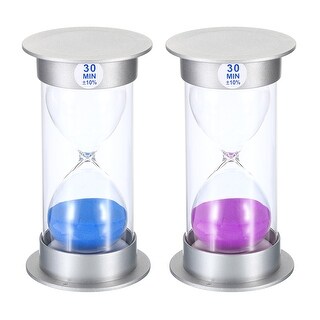 30 Minute Sand Timer, Sandy Clock Count Down Sand Glass, Blue, Purple ...