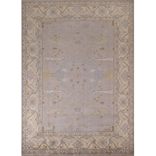Earth Tone Oushak Indian Area Rug Handmade Transitional Wool Carpet - 8 ...