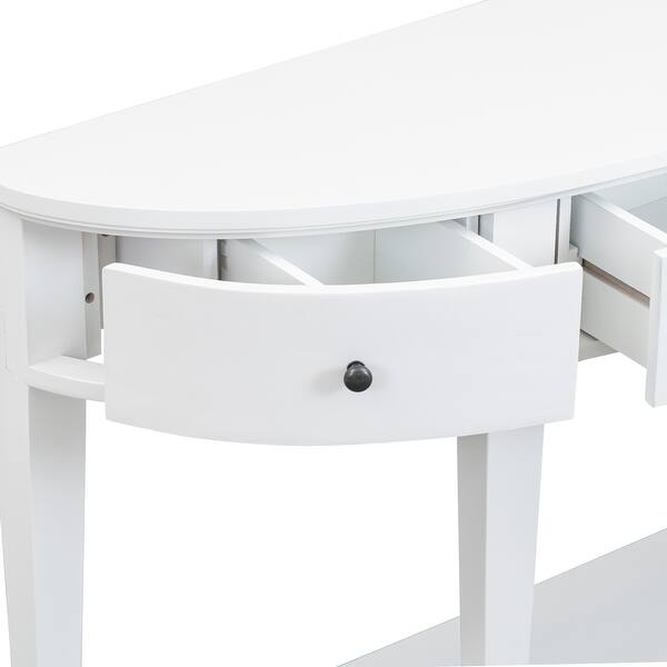 white round console table