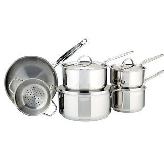 Meyer Confederation Stainless Steel Cookware Set, 10-Piece, Made in ...