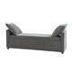Franco Modern Upholstered Storage Bench with Two Throw Pillows - Bed ...