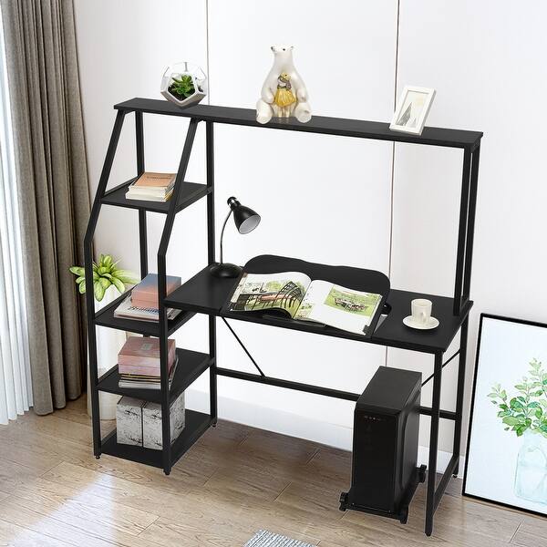 Writing Table Storage Shelves Tilting Drafting Drawing Black Storage ...