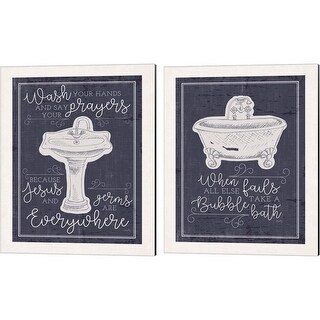 Misty Michelle 'Wash Your Hands & Bubble Bath' Canvas Art (Set of 2 ...