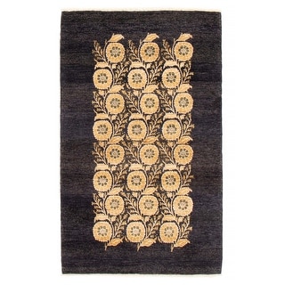 ECARPETGALLERY Hand-knotted Finest Ziegler Navy Wool Rug - 3'11 x 6'1 ...