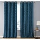 HLC.me Lattice Flocked 100% Complete Blackout Thermal Insulated Window Curtain Grommet Panels ...