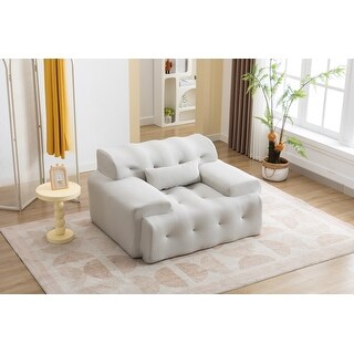 Large Size Pure Foam 1-Seater Sofa: Modern Lounge Couch for Living Room ...