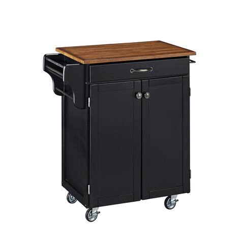 Copper Grove Hilo Black Finish Wood Cuisine Cart - Overstock - 20461177