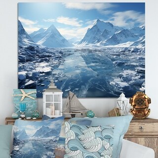 Designart "Glacial Scenery In Canada" Glacier Wall Art - Bed Bath ...