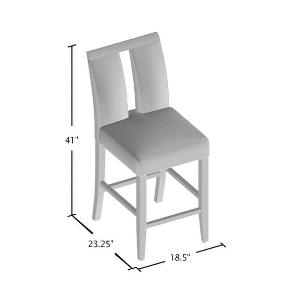 Blanton Contemporary Black Solid Wood LED 5-Piece Counter Height Dining ...