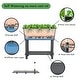 Aoodor Elevated Raised Planter Box with Legs,Storage Space,Plastic ...