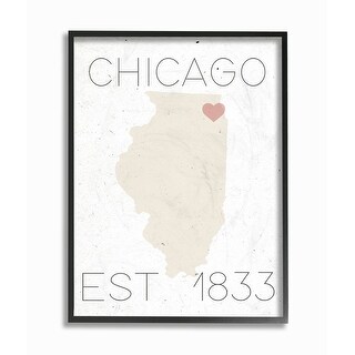 Stupell Chicago Est 1833 Framed Giclee Texture Art - Bed Bath & Beyond ...
