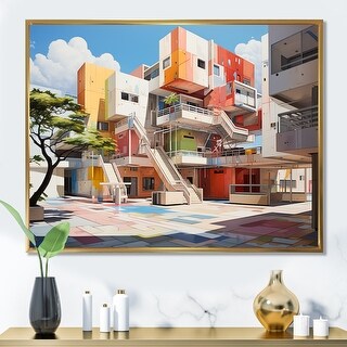 Designart "Abstract School Of Colors" Schools Framed Canvas Prints ...