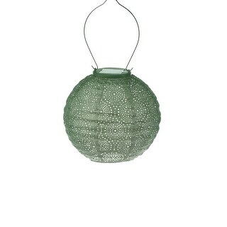 Bulb LED Lighted Bazaar Lantern - 13" - Green - Bed Bath & Beyond ...