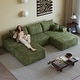 Cloud Sectional Sofa With 1 Ottoman, Modern Upholstered Couches ...
