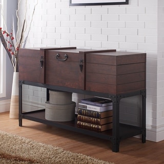 DH BASIC Vintage Trunk Style 47" Storage Console Table by Denhour - Bed ...