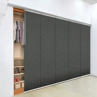 InStyleDesign Charc 5-Panel Single Rail Panel Track Extendable 58"-110 ...