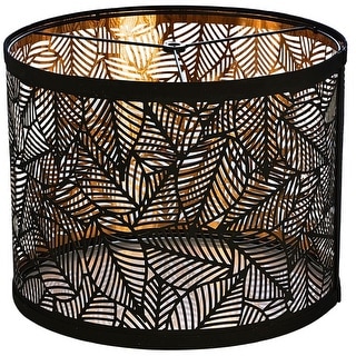 LIGHTACCENTS Leaf Pattern Drum Shade For Table Lamps - Laser Cut 12.7 ...