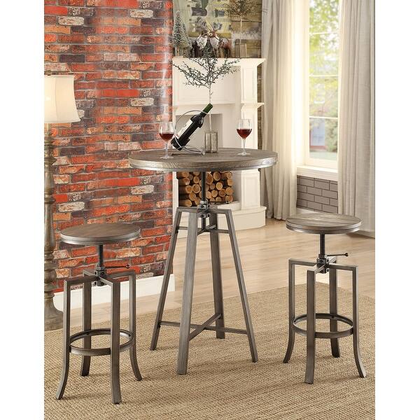 Dumont Industrial Adjustable Height Round Bar Table - Bed Bath & Beyond ...