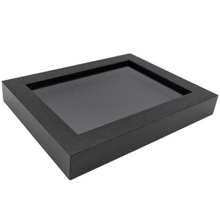 Charcoal 9x12 Wood Shadow Box with Black Acid-Free Backing - With 5/8 ...
